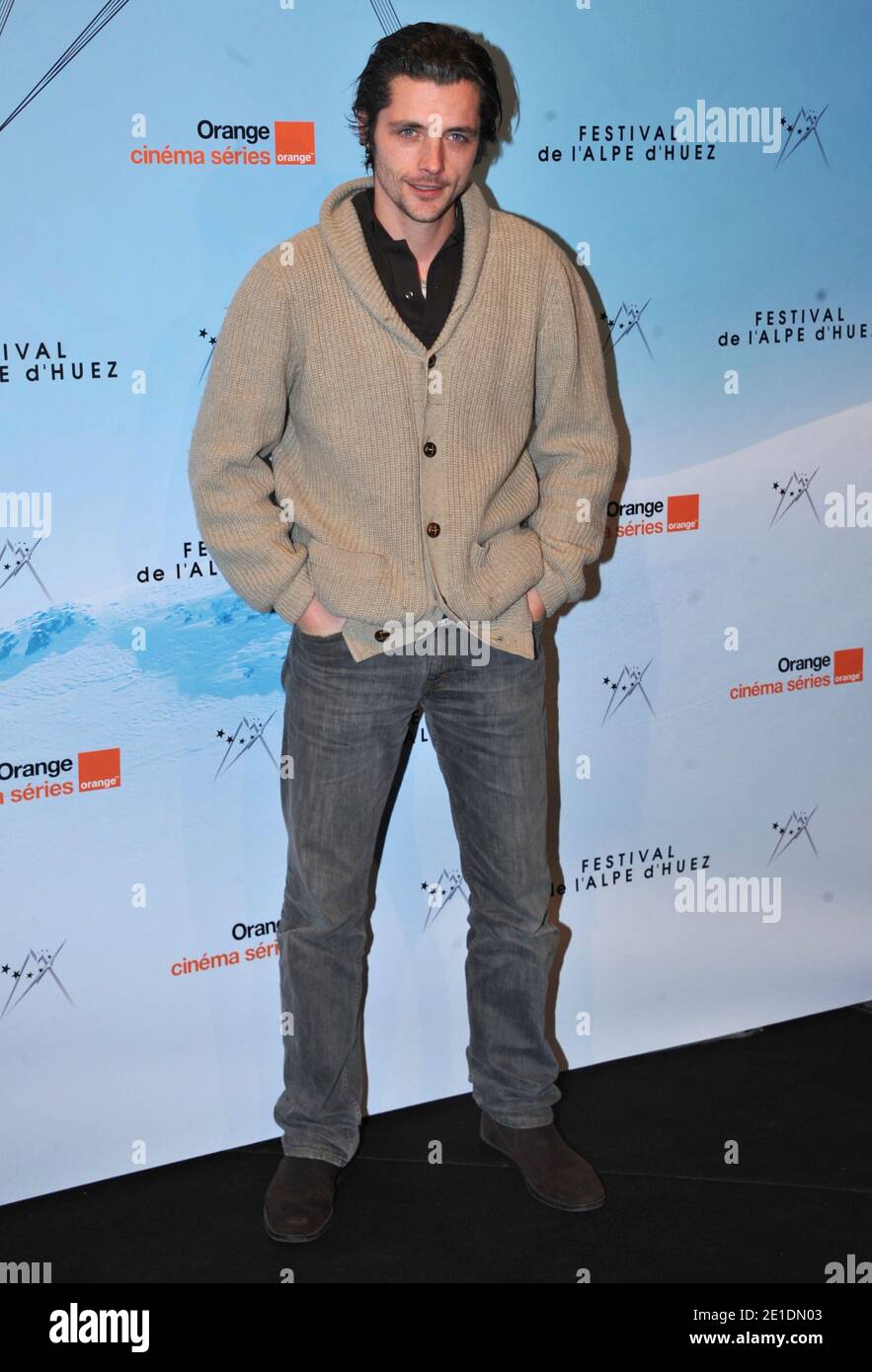 Raphael Personnaz posing during the 14th Alpe d'Huez Comedy Film ...