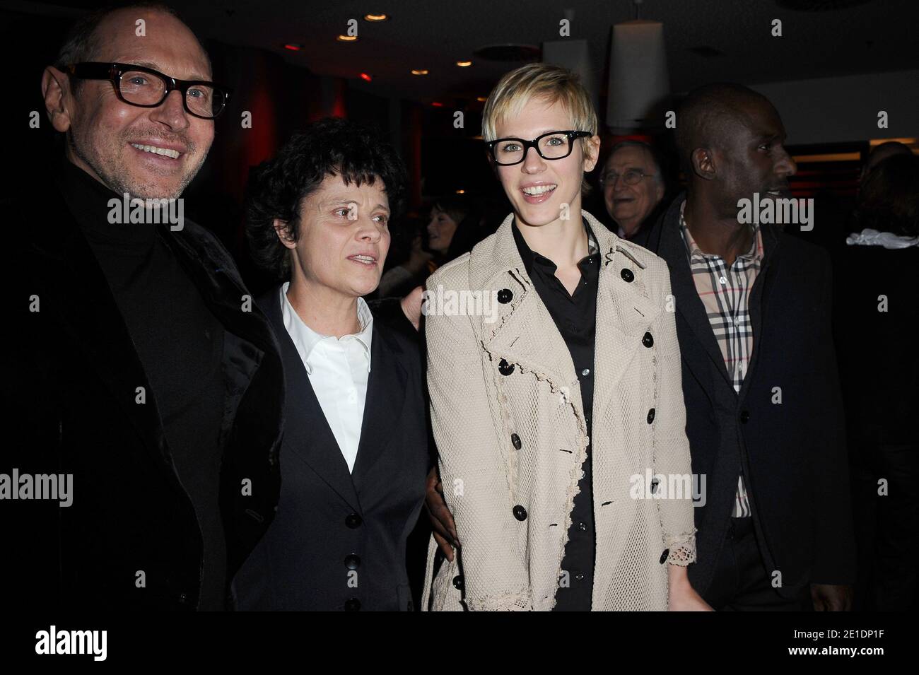 Lorie and Dominique Bayle poses during a ceremony for 'remission of ...