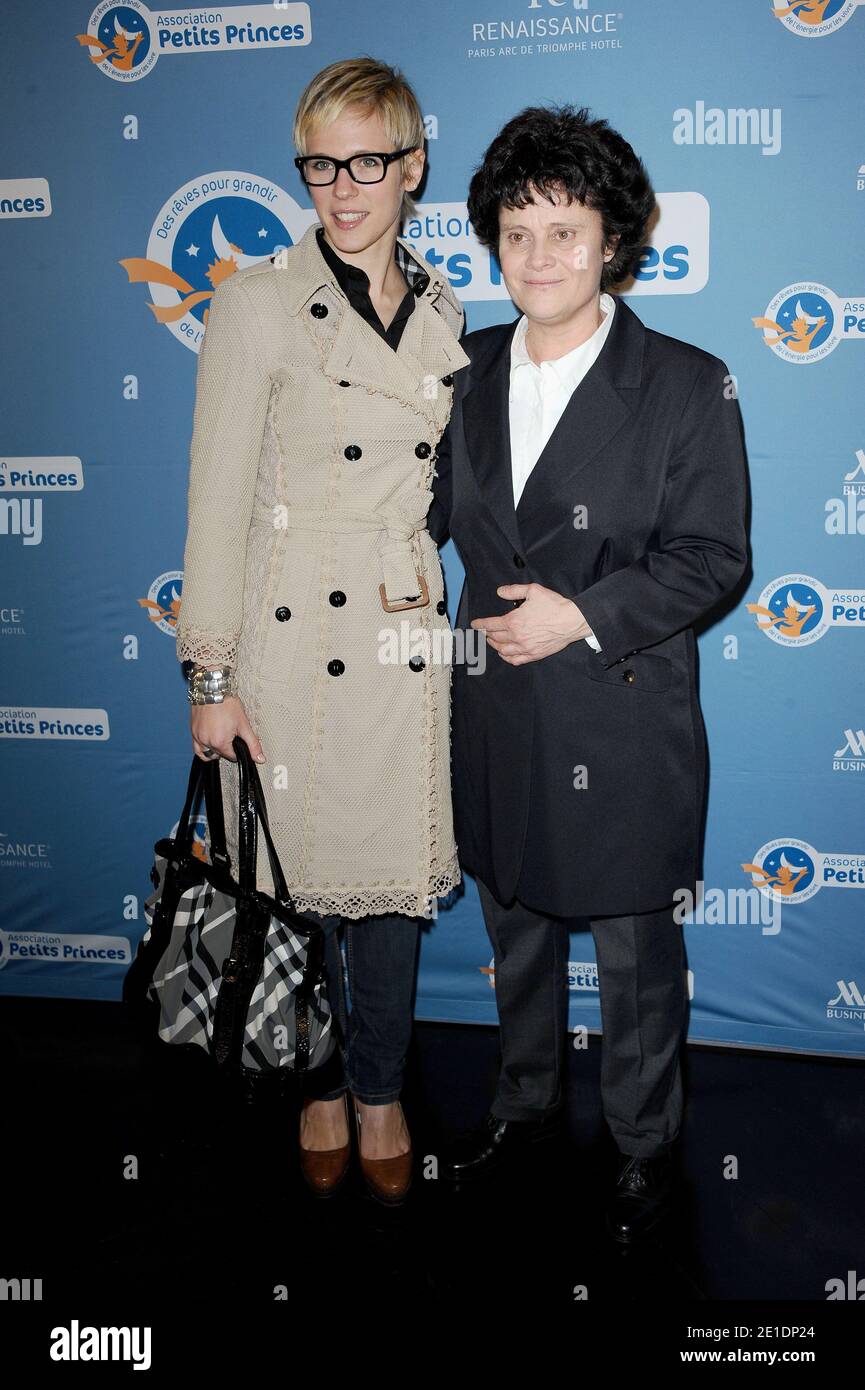 Lorie and Dominique Bayle poses during a ceremony for 'remission of ...