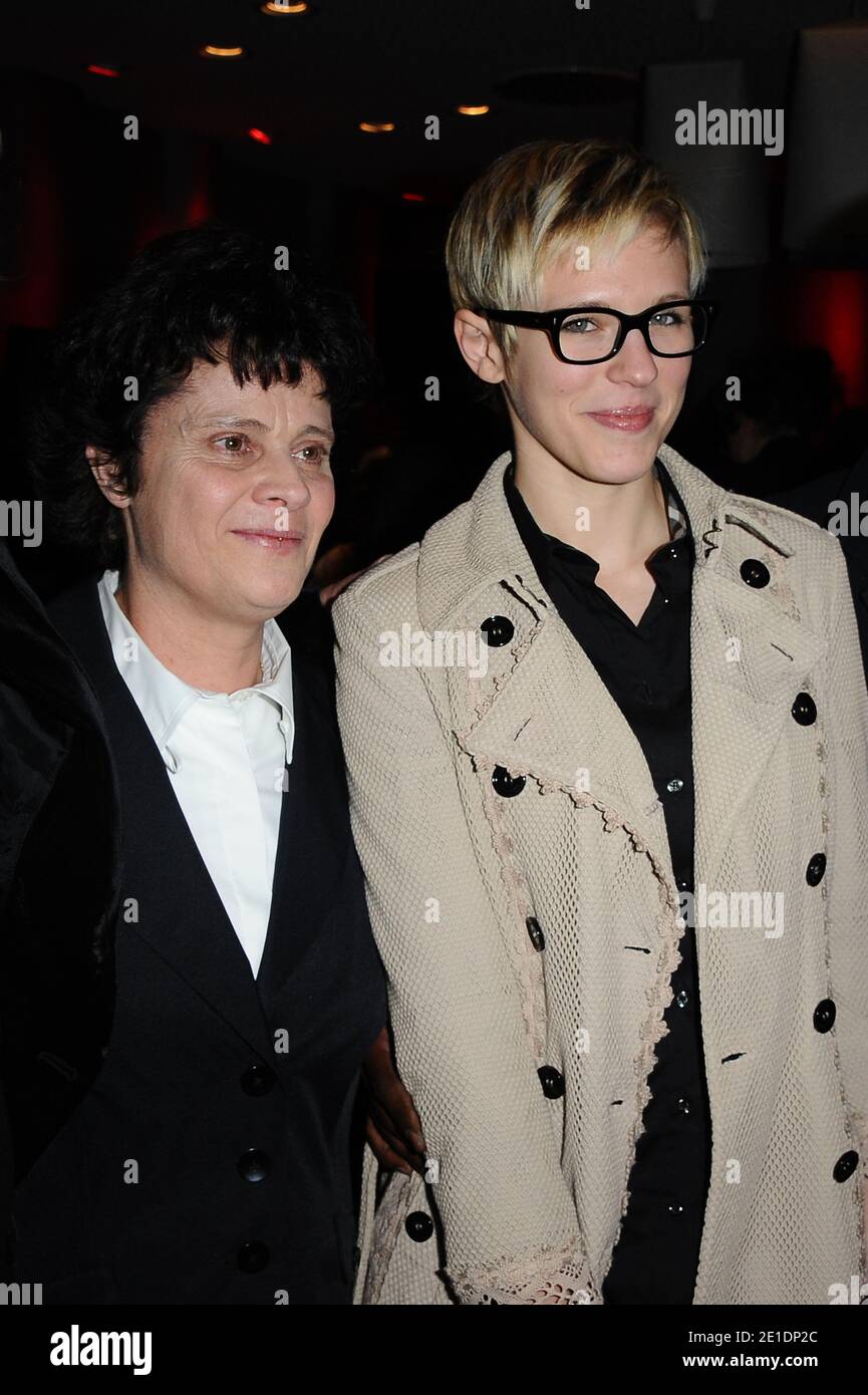 Lorie and Dominique Bayle poses during a ceremony for 'remission of ...