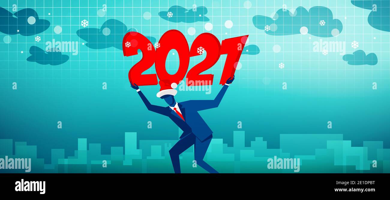 Creative design concept for the year 2021. 3D illustration Stock Photo ...