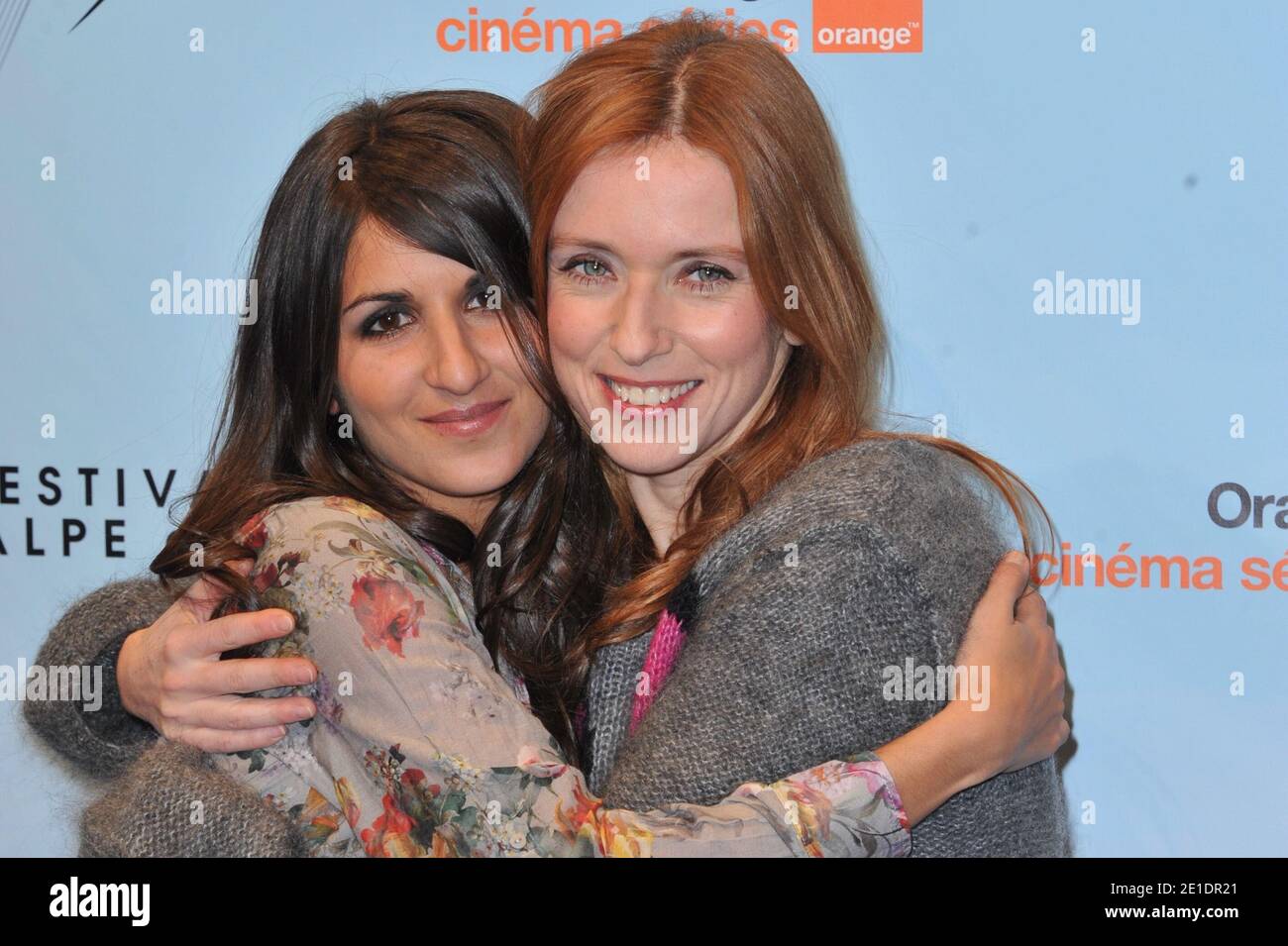 Géraldine Nakache and Léa Druker pose during the 14th Alpe d'Huez ...
