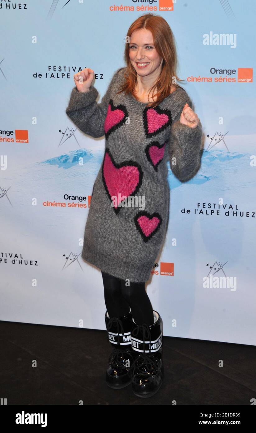 Léa Druker poses during the 14th Alpe d'Huez Comedy Film Festival held ...