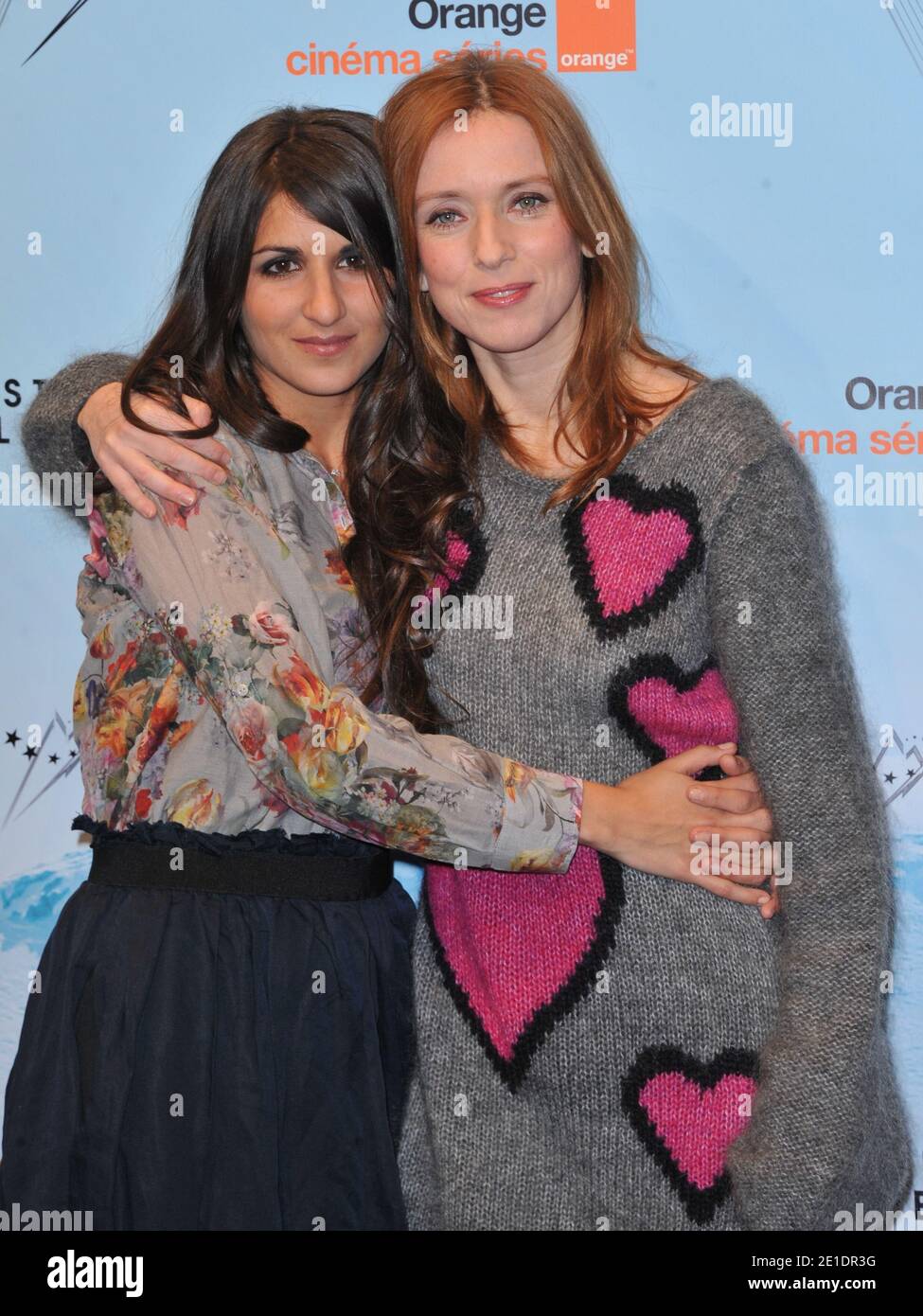 Géraldine Nakache and Léa Druker pose during the 14th Alpe d'Huez ...