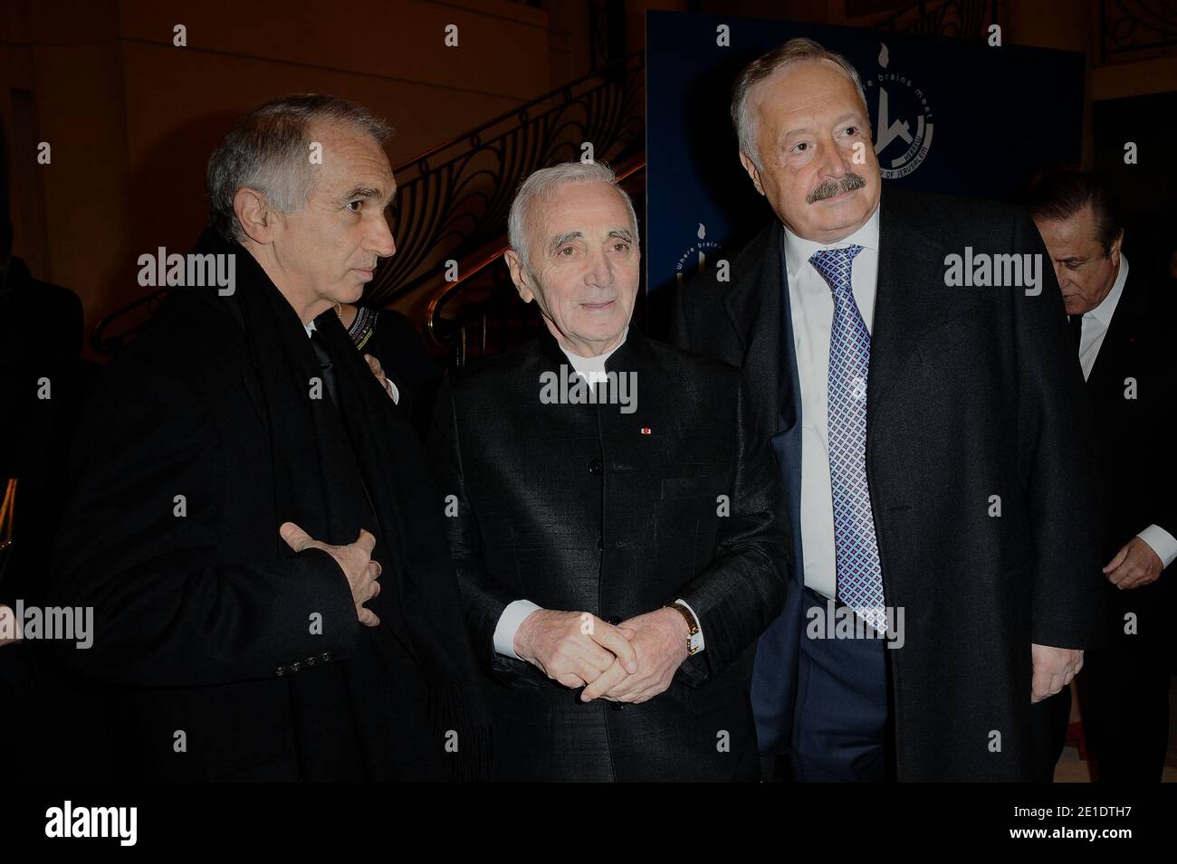 Charles Aznavour and Armenian ambassador attending the 'Gala Scopus ...