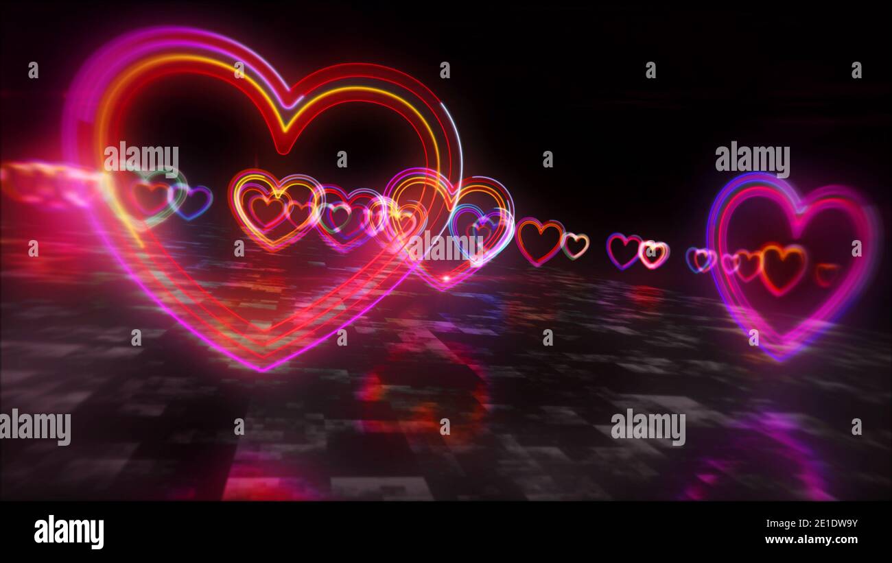 Heart love symbol, health, cyber tech romance, ai and cardio concept ...