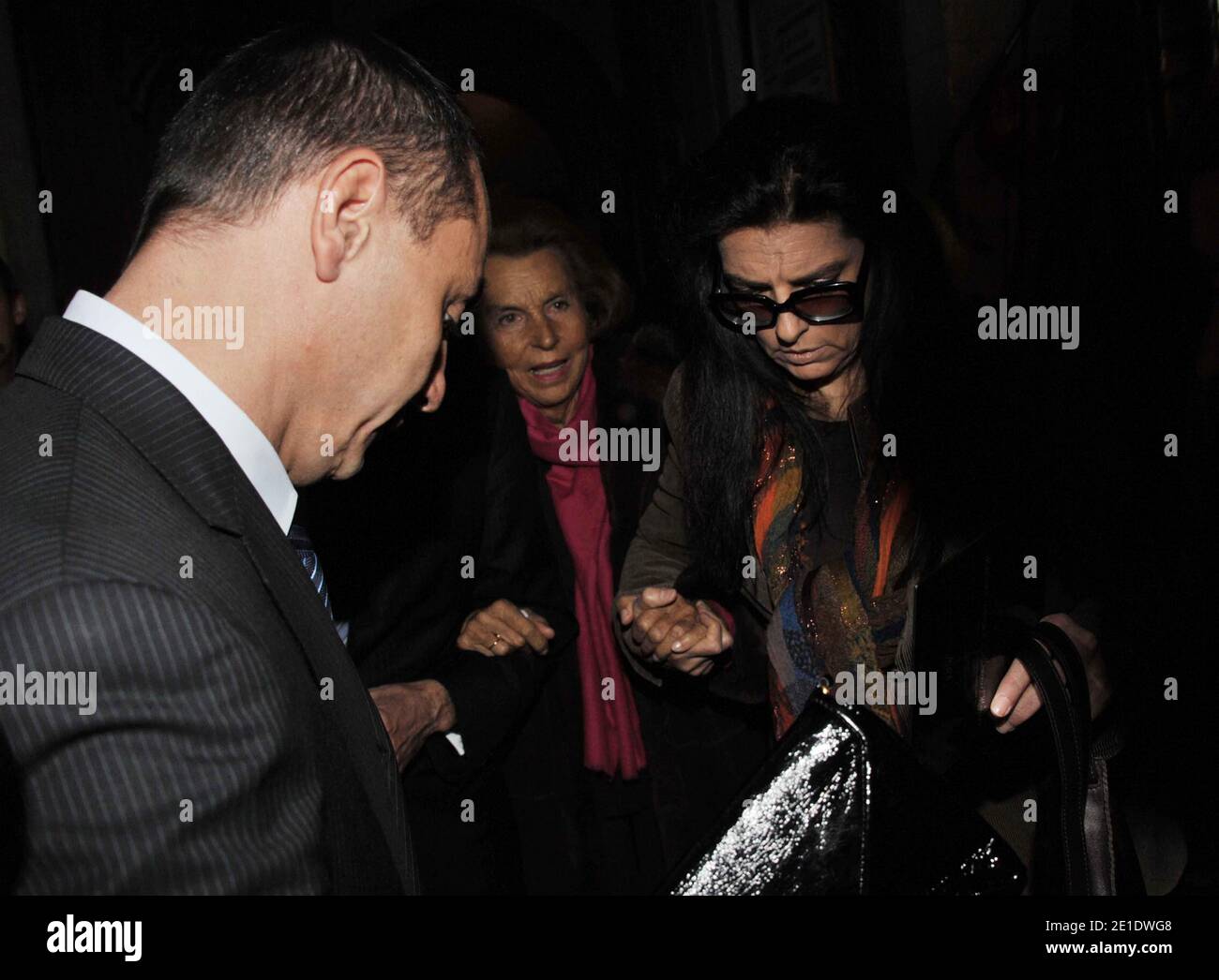Liliane Bettencourt and her daughter Francoise Bettencourt-Meyers leave ...