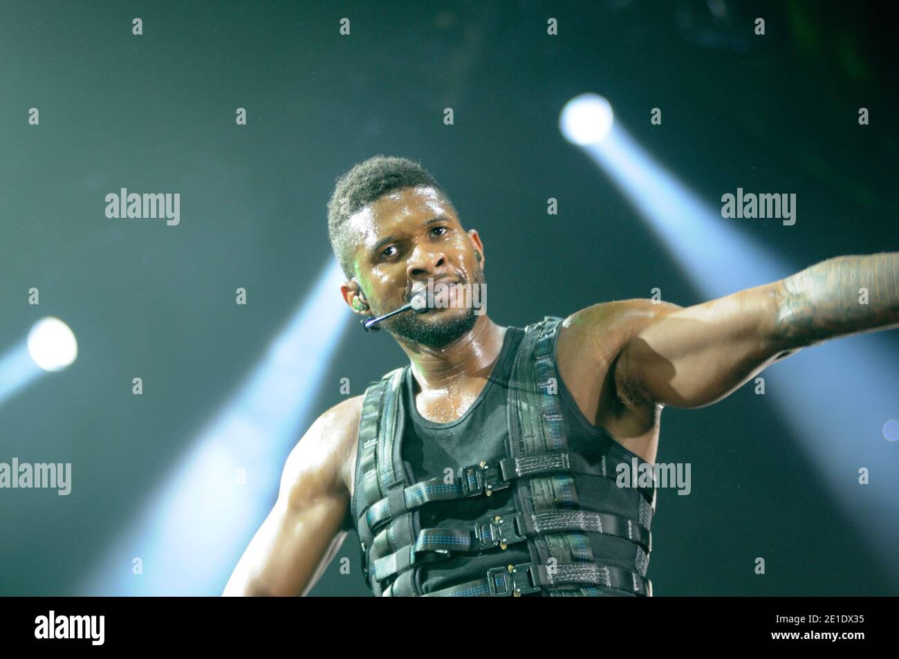 Usher performs live on stage at Bercy in Paris, France, on january 24 ...
