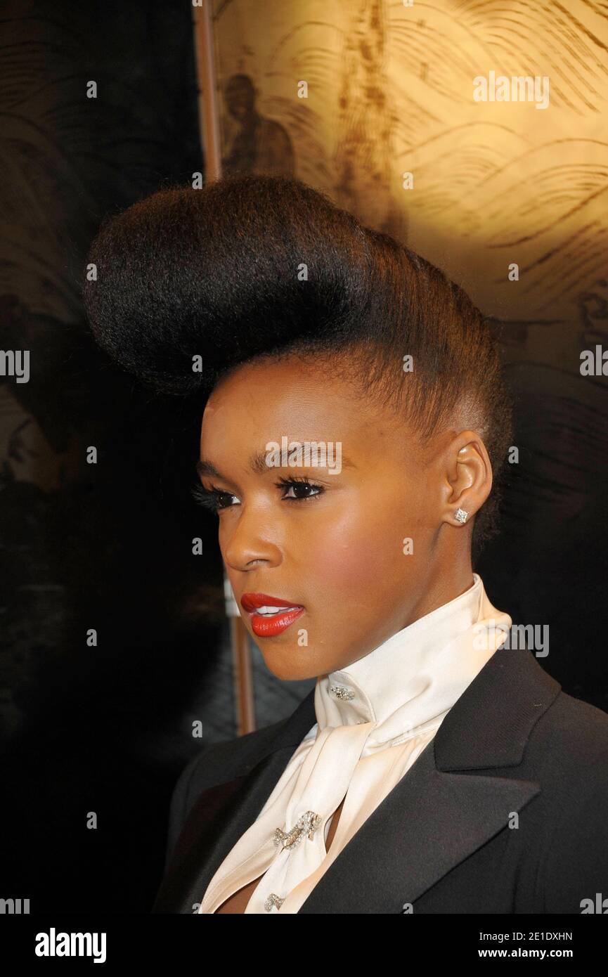 Janelle Monae attending the Chanel Fashion Show Spring/Summer 2011 ...