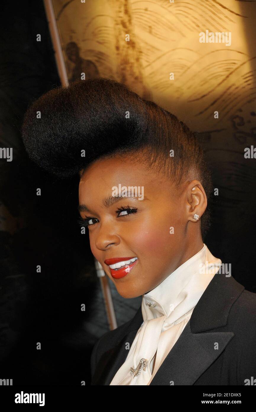 Janelle Monae attending the Chanel Fashion Show Spring/Summer 2011 ...