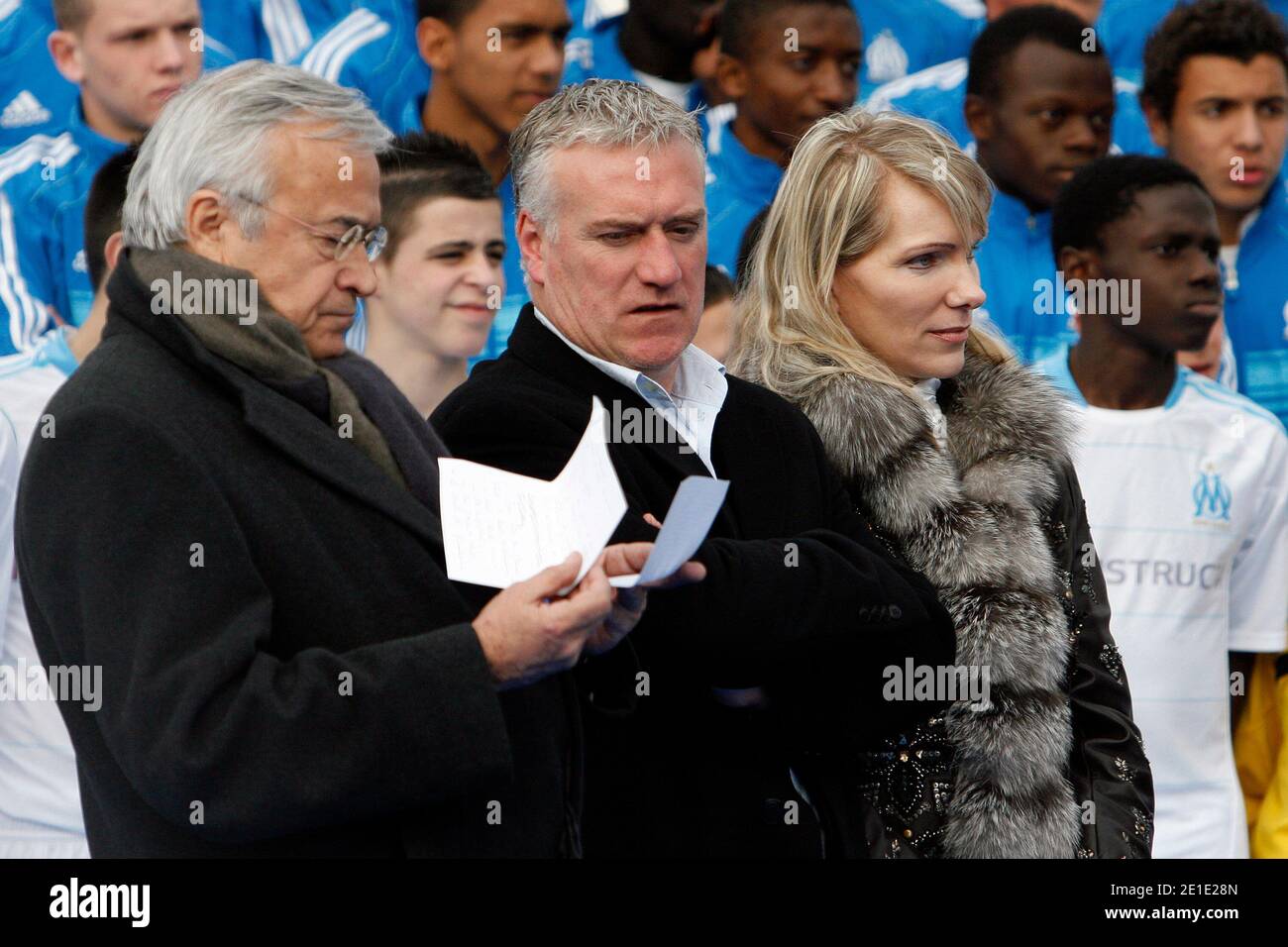 Olympique de Marseille's president Jean-Claude Dassier, coach Didier ...