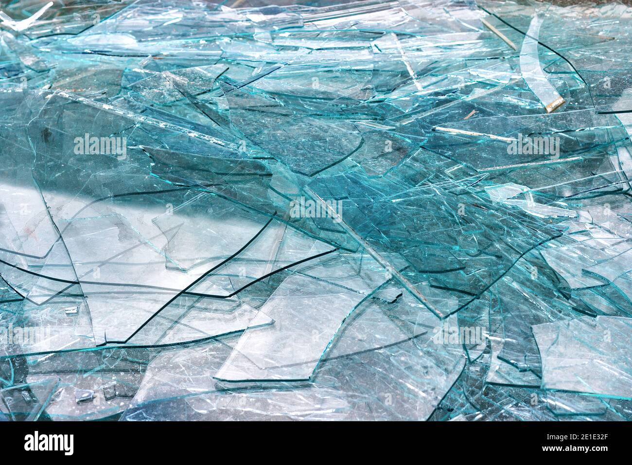 Construction and reconstruction concept, replacing windows. Pile of old ...