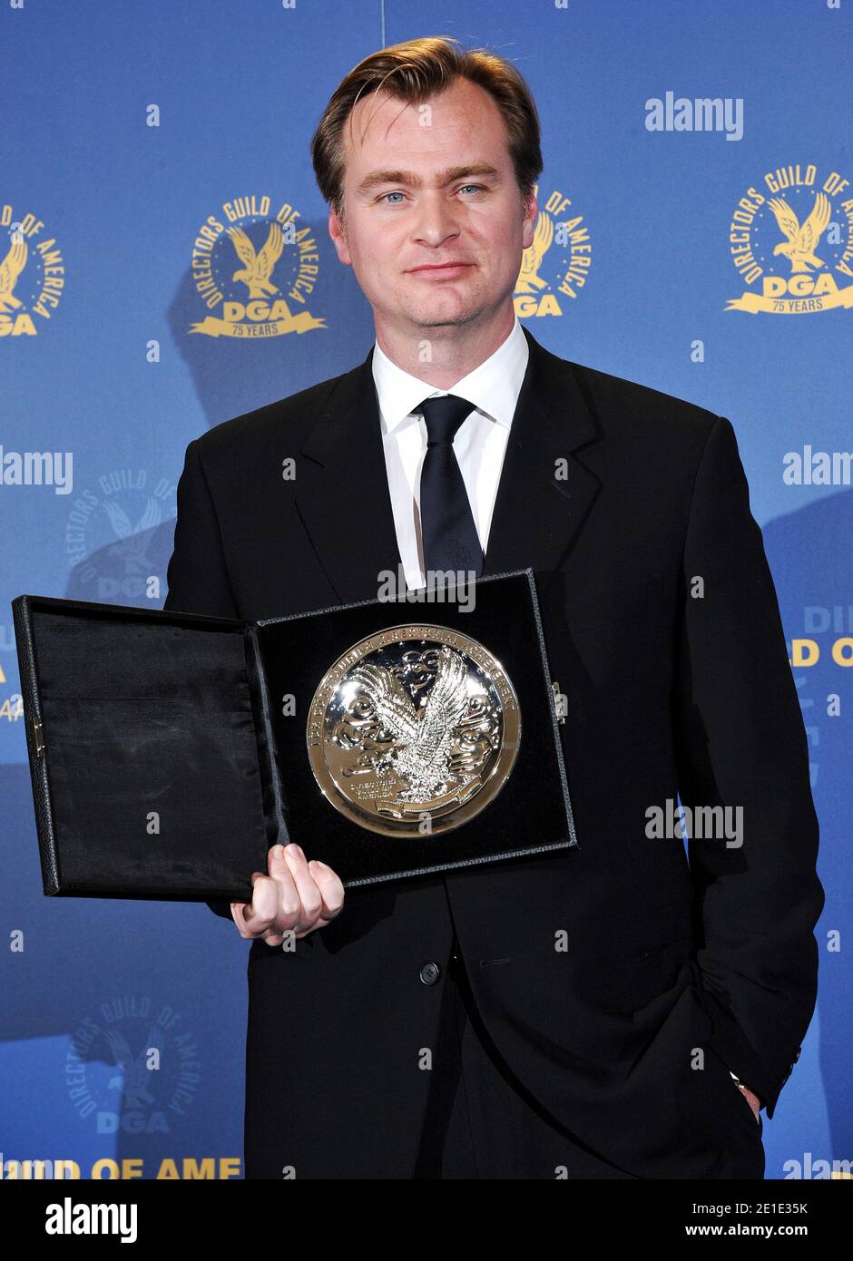 Christopher Nolan poses in the press room of the 63rd Annual DGA Awards ...