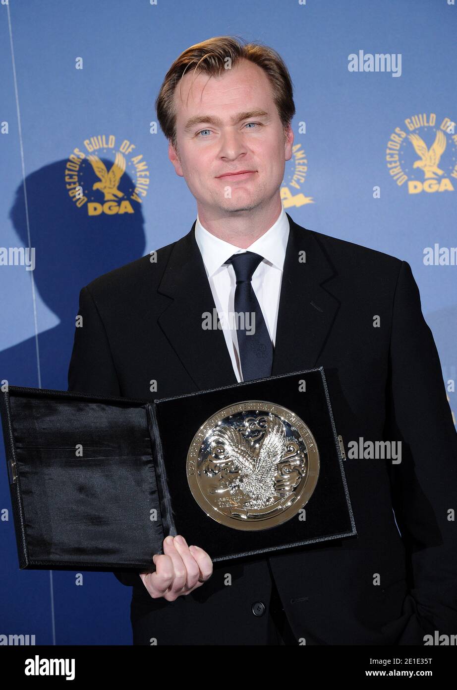 Christopher Nolan poses in the press room of the 63rd Annual DGA Awards ...