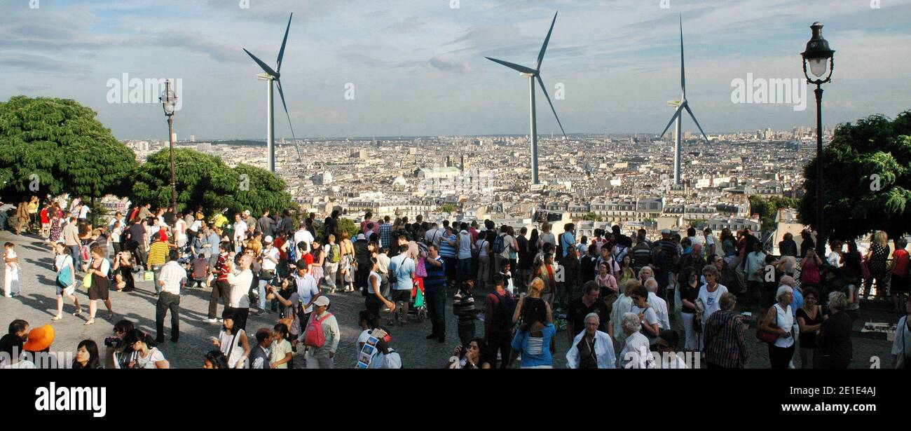 How Paris would look like with aeolian wind turbines everywhere? Photo ...