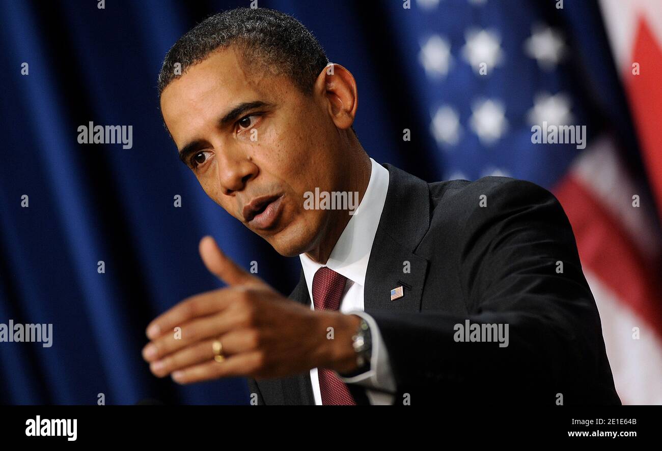 US President Barack Obama during a joint press availability with ...