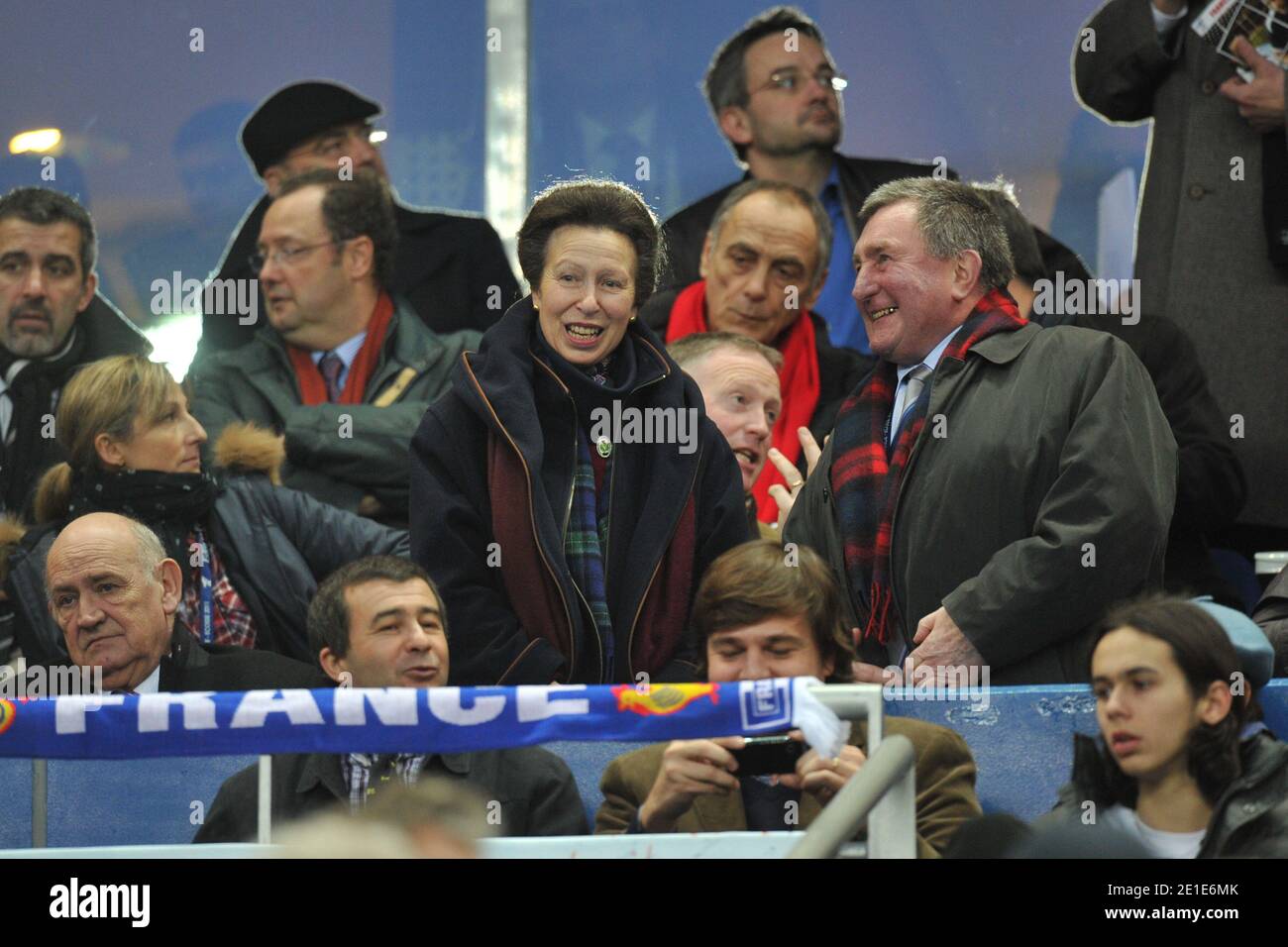 Princess Anne attends Rugby RBS 6 Nations Tournament , France vs ...