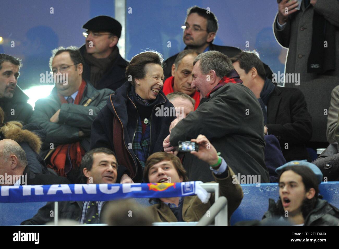 Princess Anne attends Rugby RBS 6 Nations Tournament , France vs ...