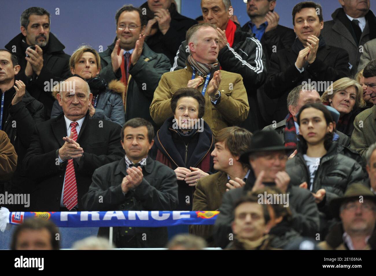Princess Anne attends Rugby RBS 6 Nations Tournament , France vs ...