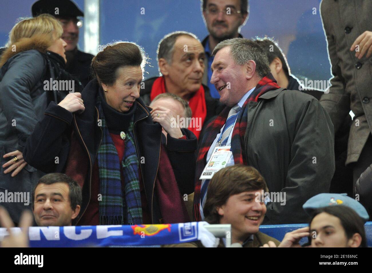 Princess Anne attends Rugby RBS 6 Nations Tournament , France vs ...