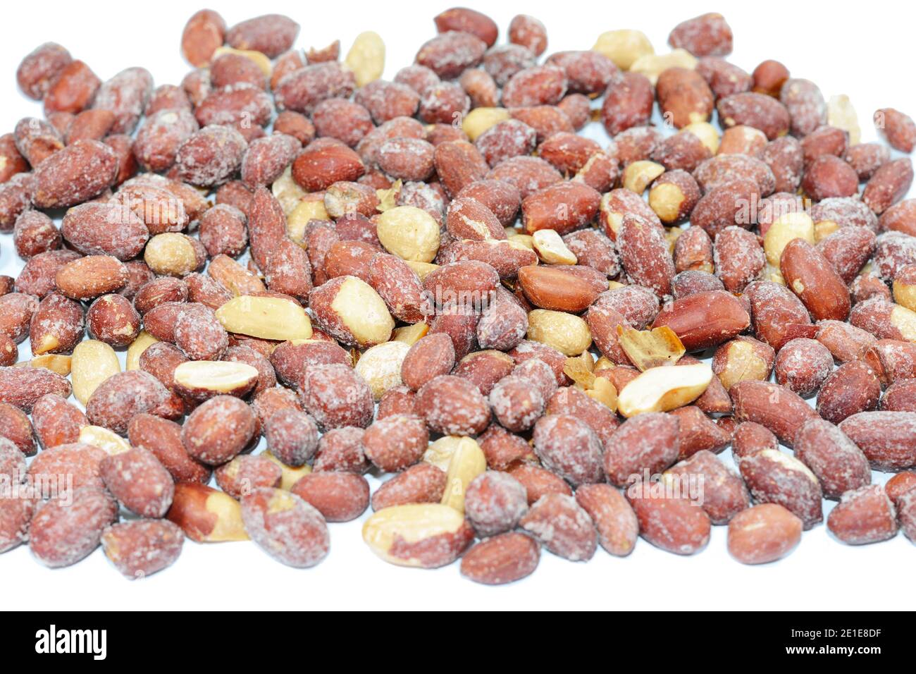 Salted peanuts isolated on white background Stock Photo - Alamy