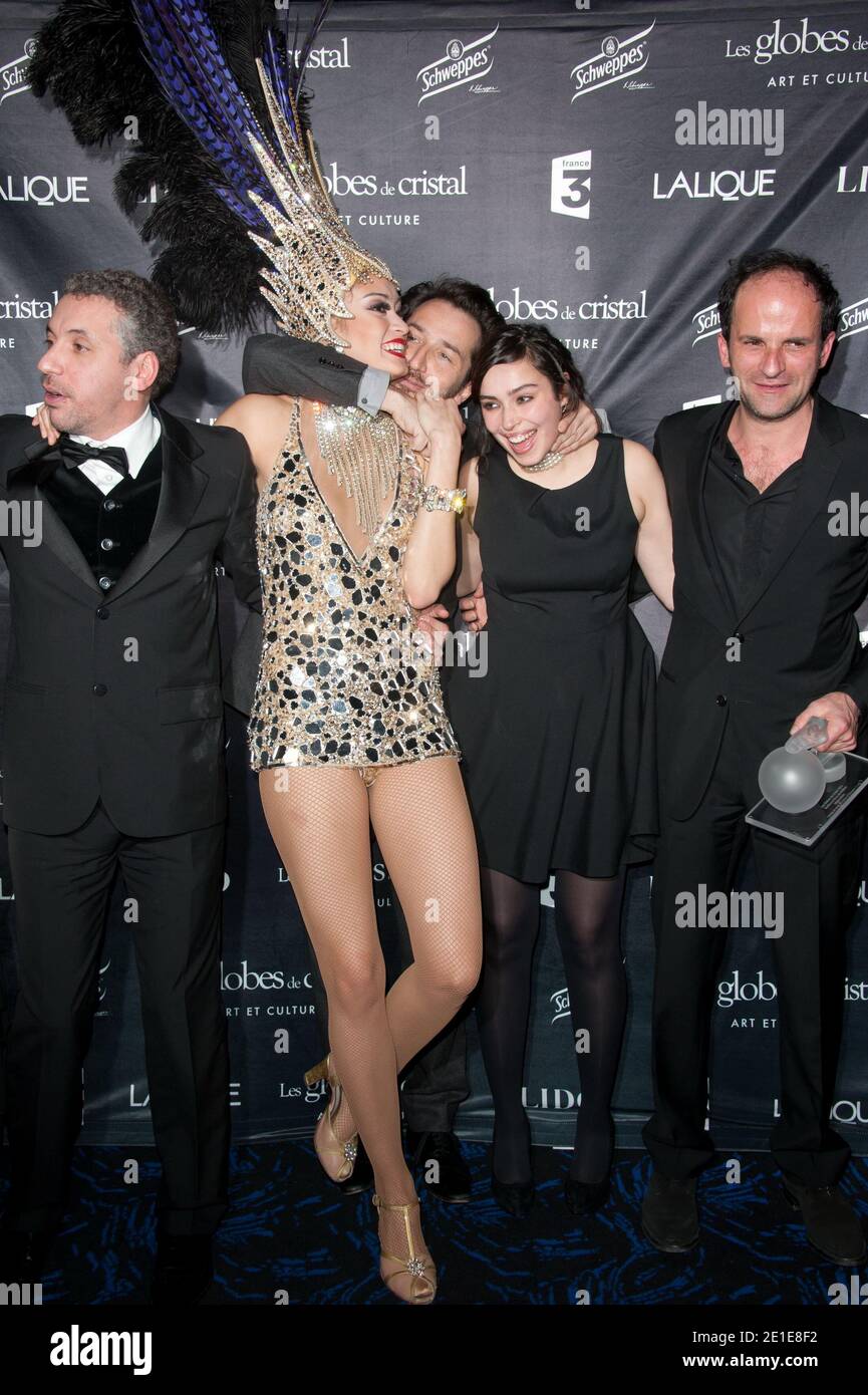 (L-R) Atmen Kelif, Edouard Baer, Diane Bonnot and Lionel Abelanski pose ...