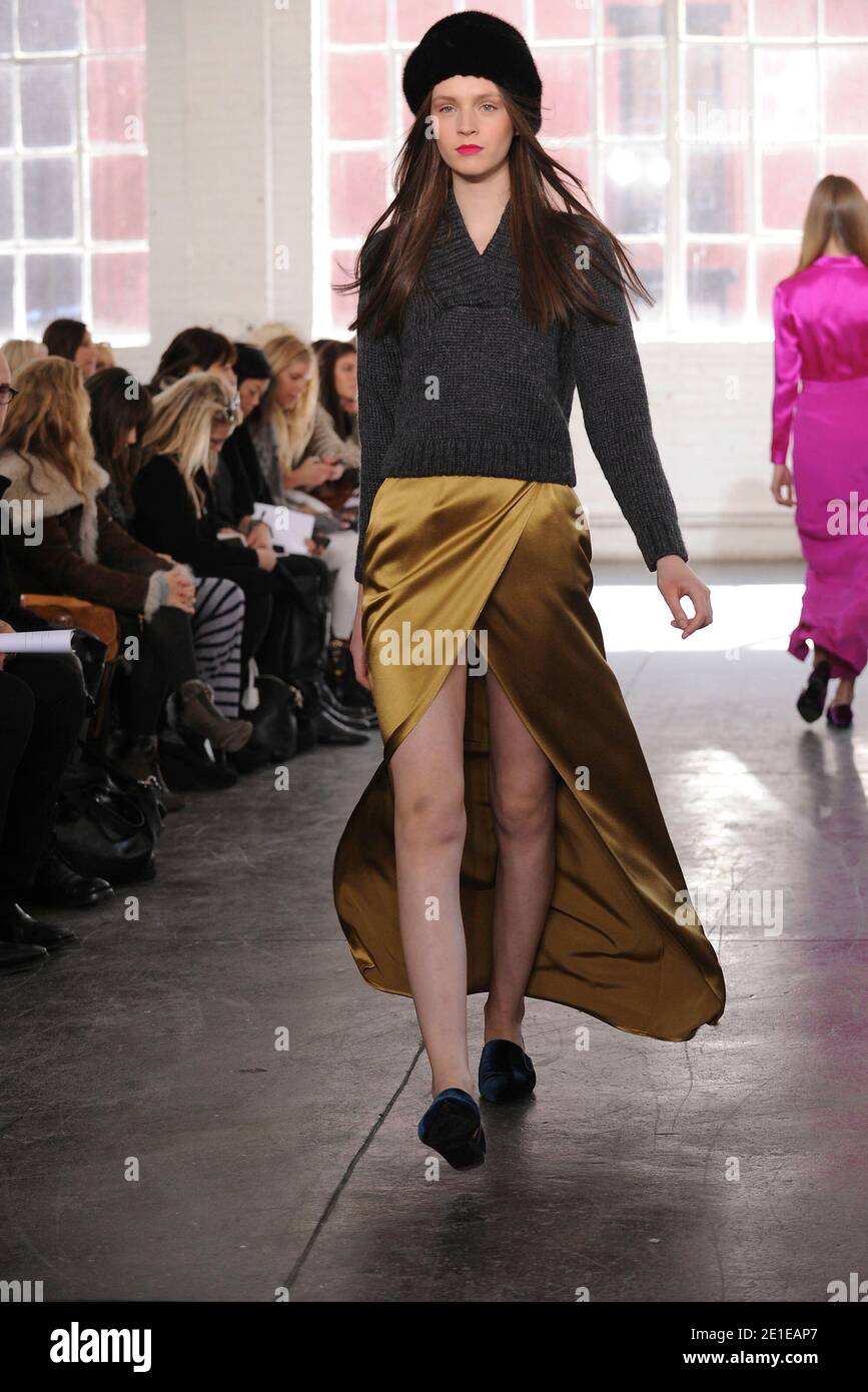 Model on the runway during the Jenni Kayne Fall 2011 Collection, held ...