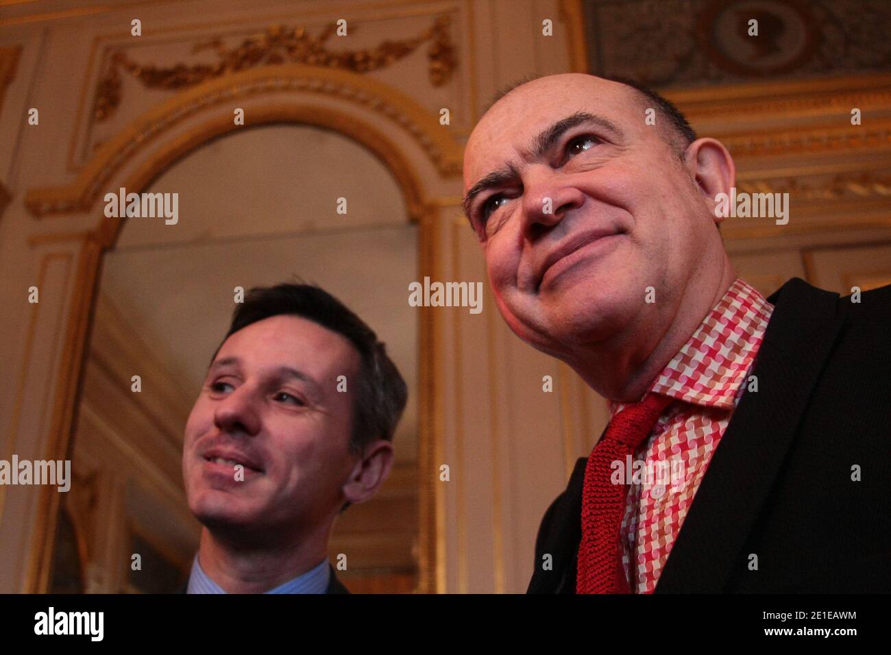 Designer Christian Lacroix and CEO of 'La Monnaie de Paris' Christophe ...