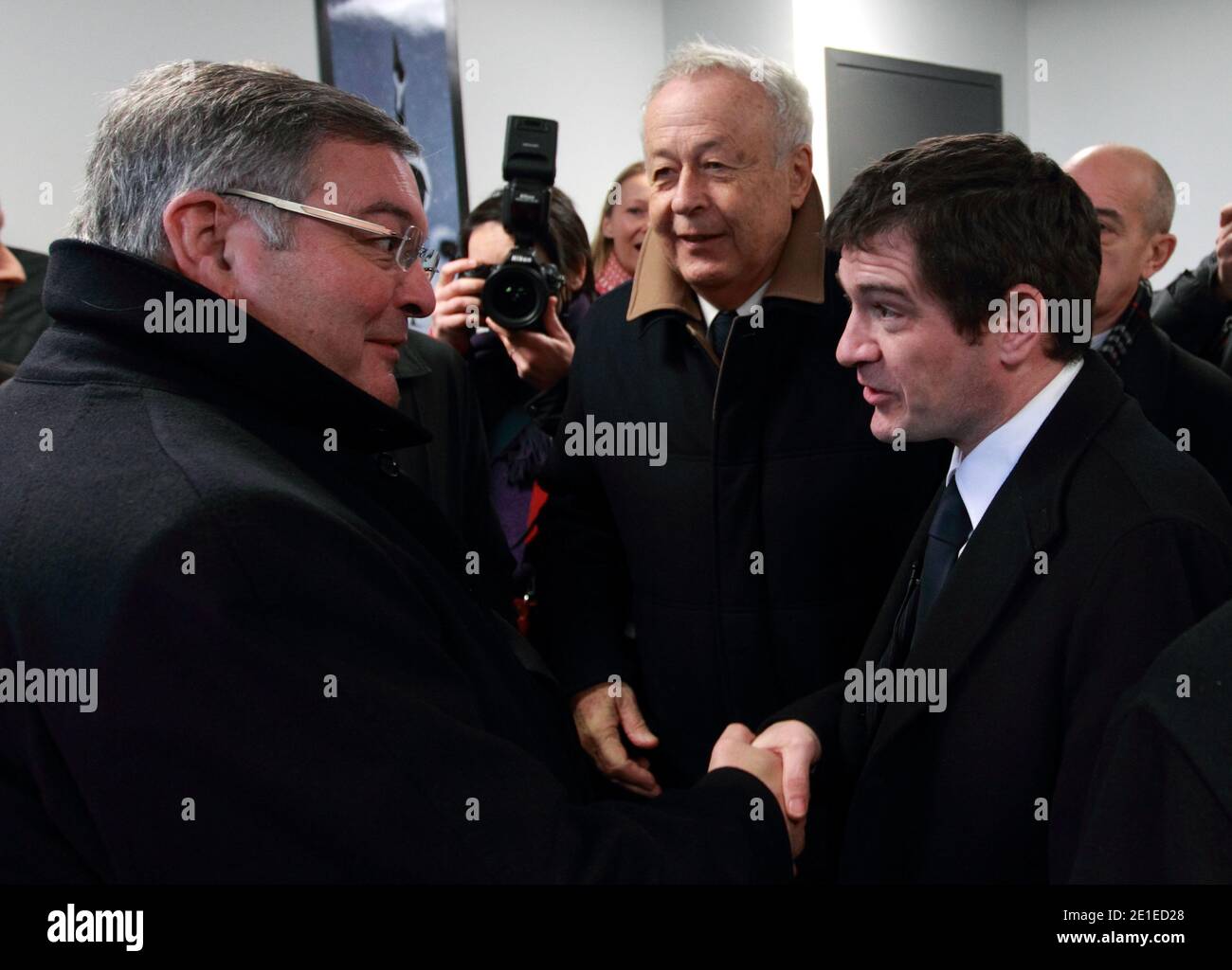 Justice minister Michel Mercier , former chairman of BioMerieux, Alain ...