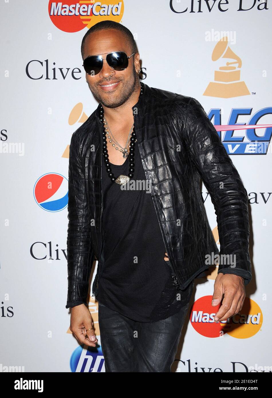 Lenny Kravitz arriving at the 2011 Pre-GRAMMY Gala & Salute to industry ...