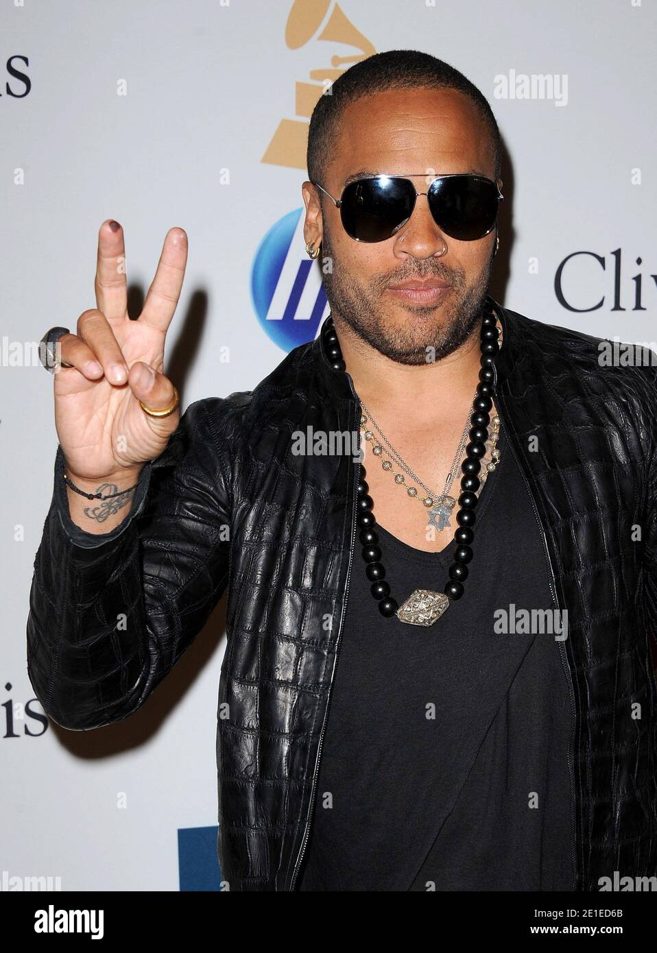Lenny Kravitz arriving at the 2011 Pre-GRAMMY Gala & Salute to industry ...