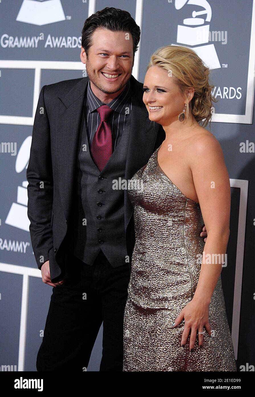 Blake Shelton and Miranda Lambert arriving at the 53rd Annual Grammy ...