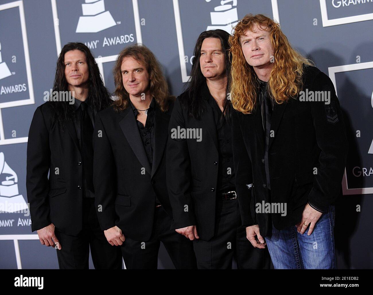 Megadeath arriving at the 53rd Annual Grammy Awards held at the Staples ...