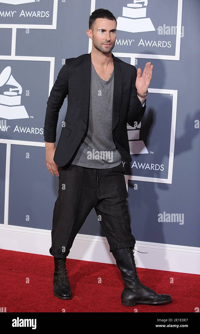 Adam Levine arriving at the 53rd Annual Grammy Awards held at the ...