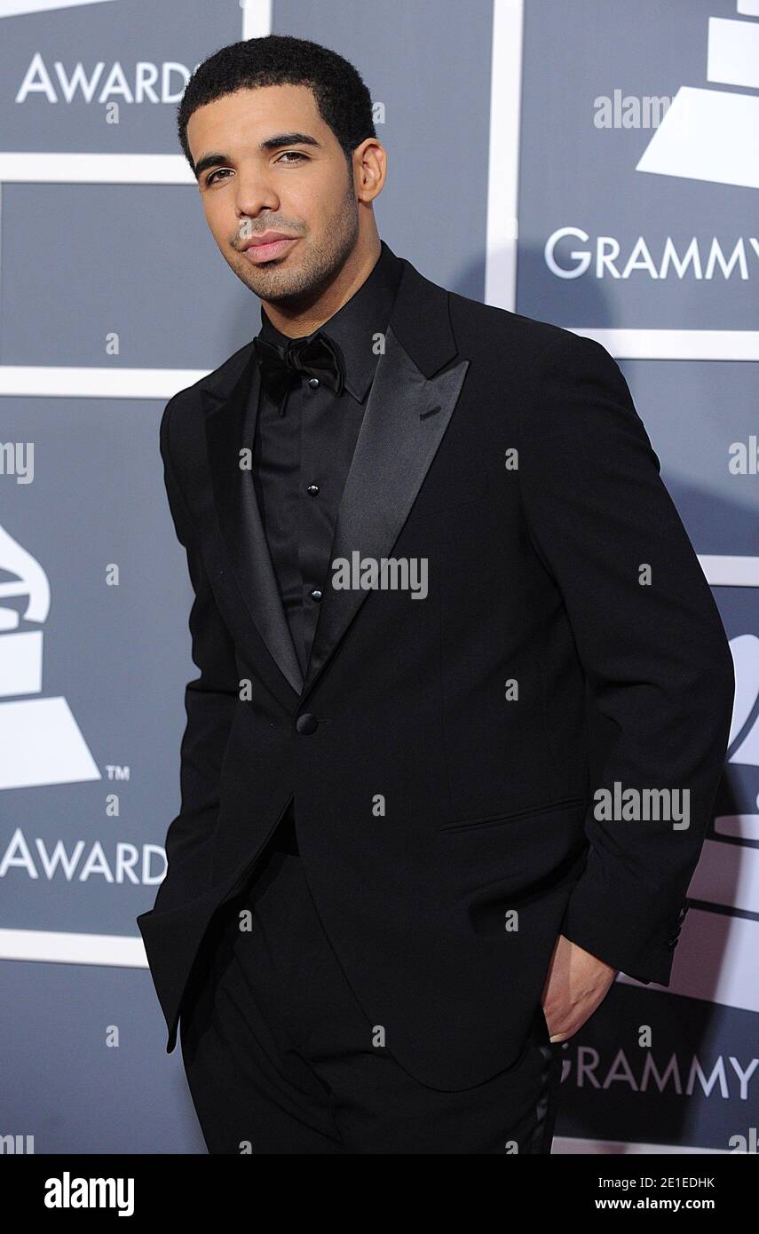 Drake arriving at the 53rd Annual Grammy Awards held at the Staples ...