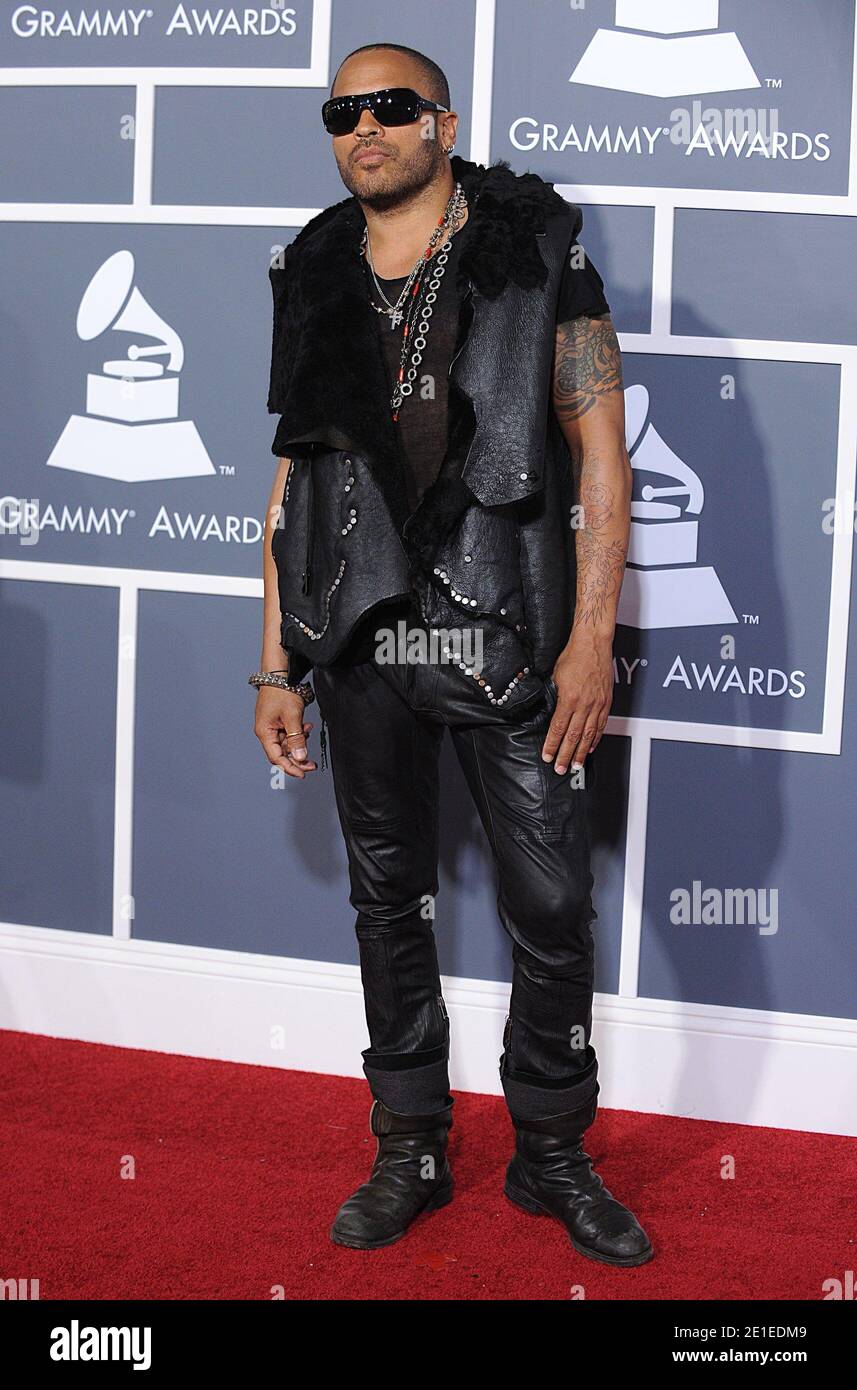 Lenny Kravitz arriving at the 53rd Annual Grammy Awards held at the ...