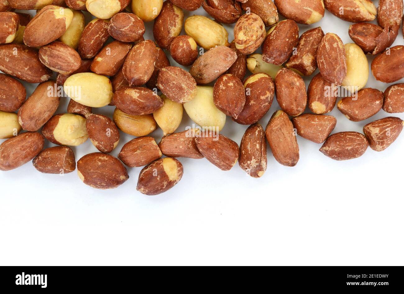 Salted peanuts isolated on white background Stock Photo - Alamy