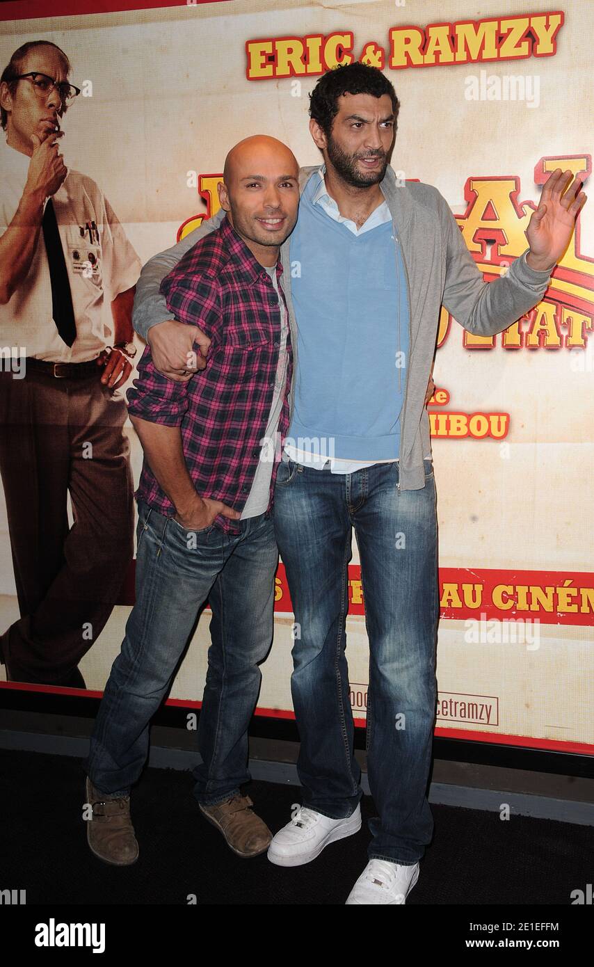 Actors Eric Judor and Ramzy Bedia attend the Premiere of ' Hallal ...