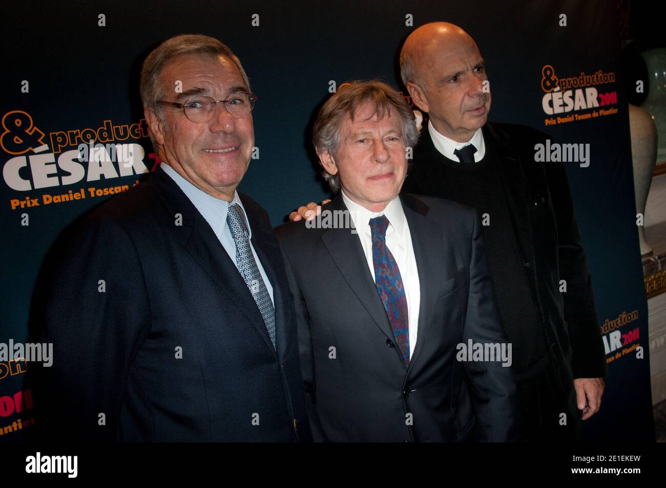 Producers Alain Sarde and Roman Polanski attending the diner for the ...