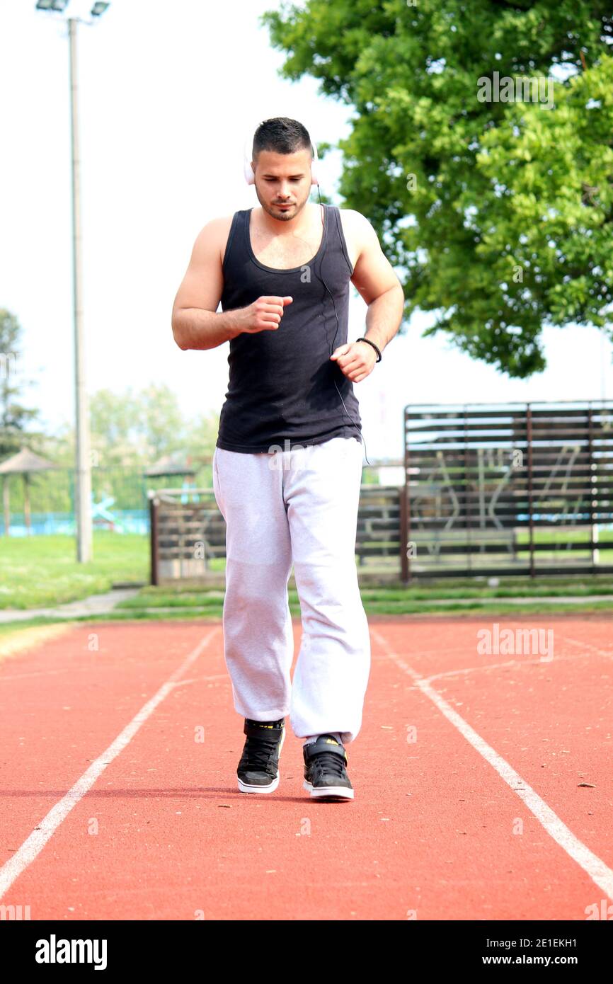 Very muscular legs man hi-res stock photography and images - Alamy