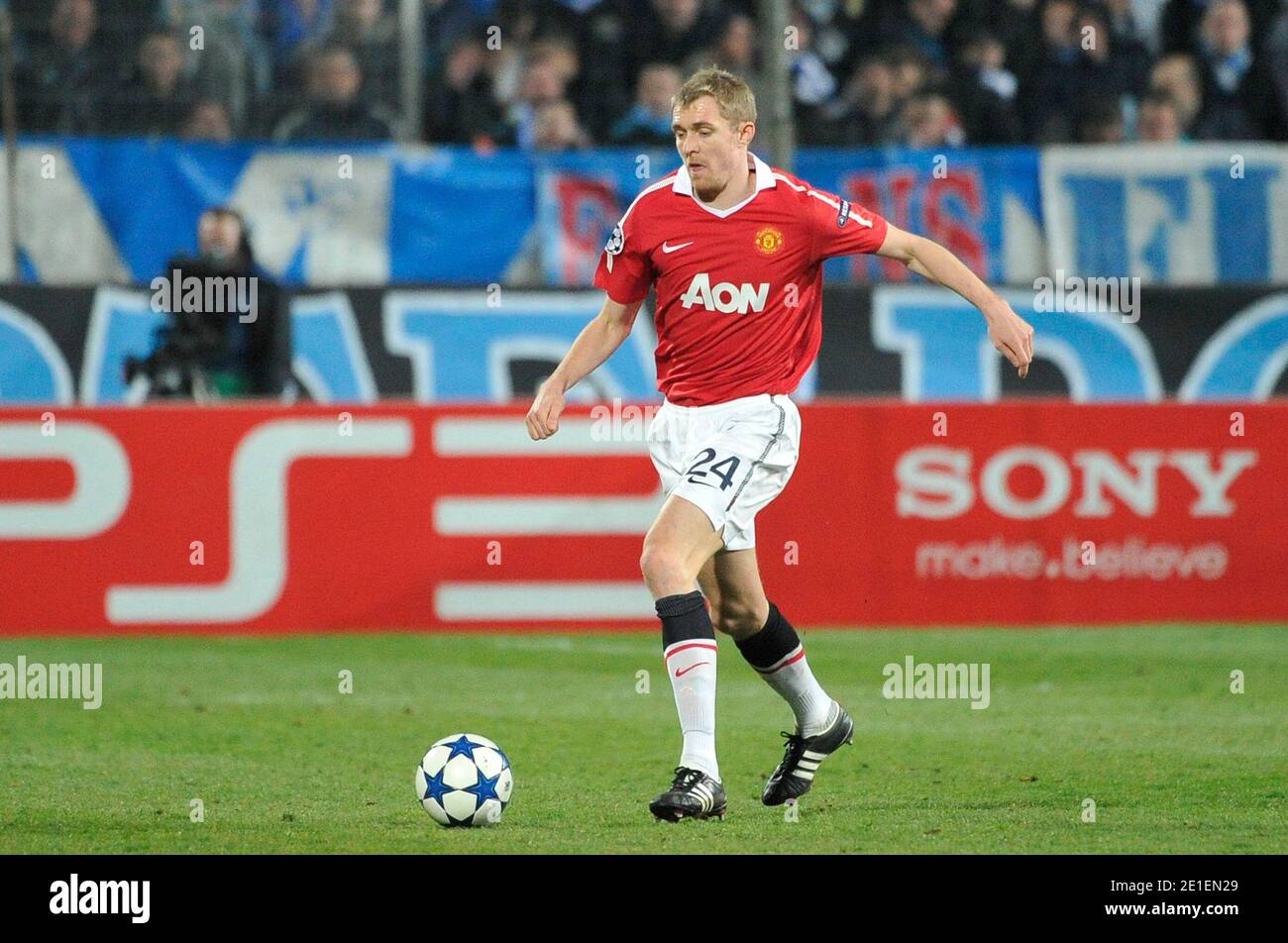 Darren Fletcher of Man Utd during the Champions League match between ...