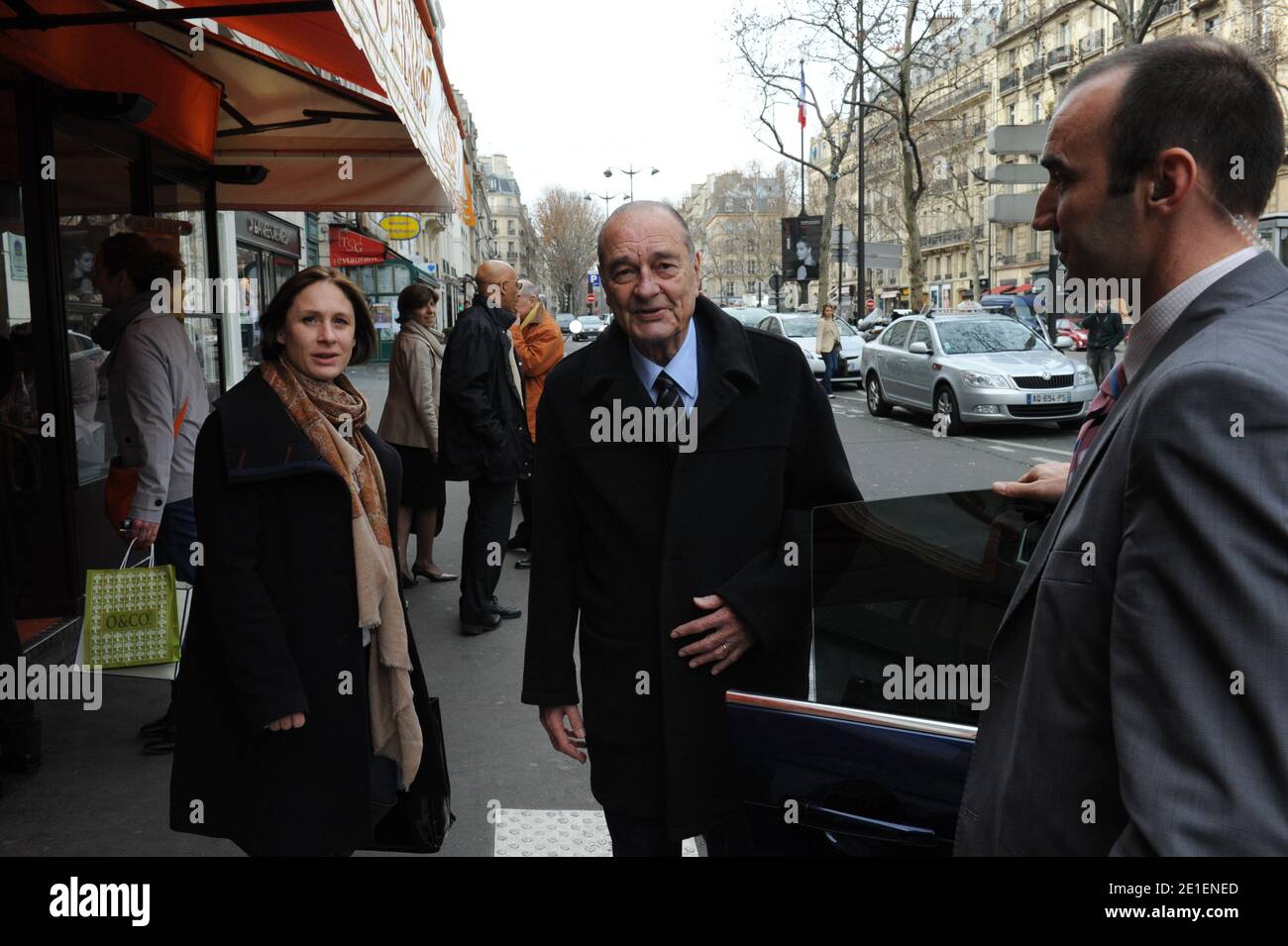 Former French president Jacques Chirac has lunch at the Brasserie Lipp ...
