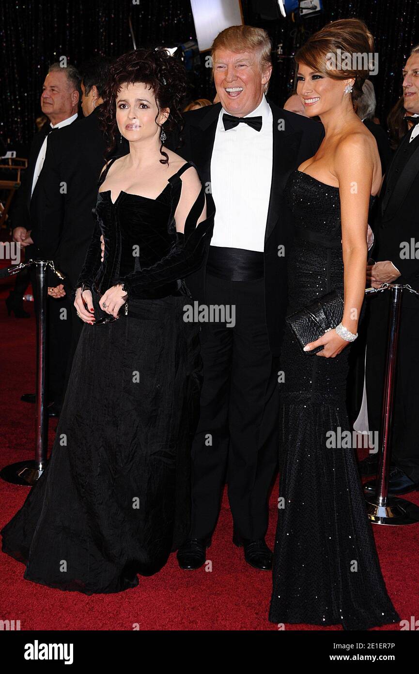 Donald Trump, Melania Trump (right) and Helena Bonham Carter (left ...