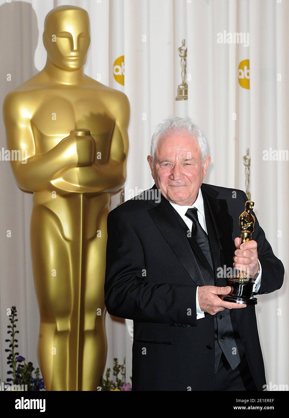 Academy award winner David Seidler poses in the press room with the ...
