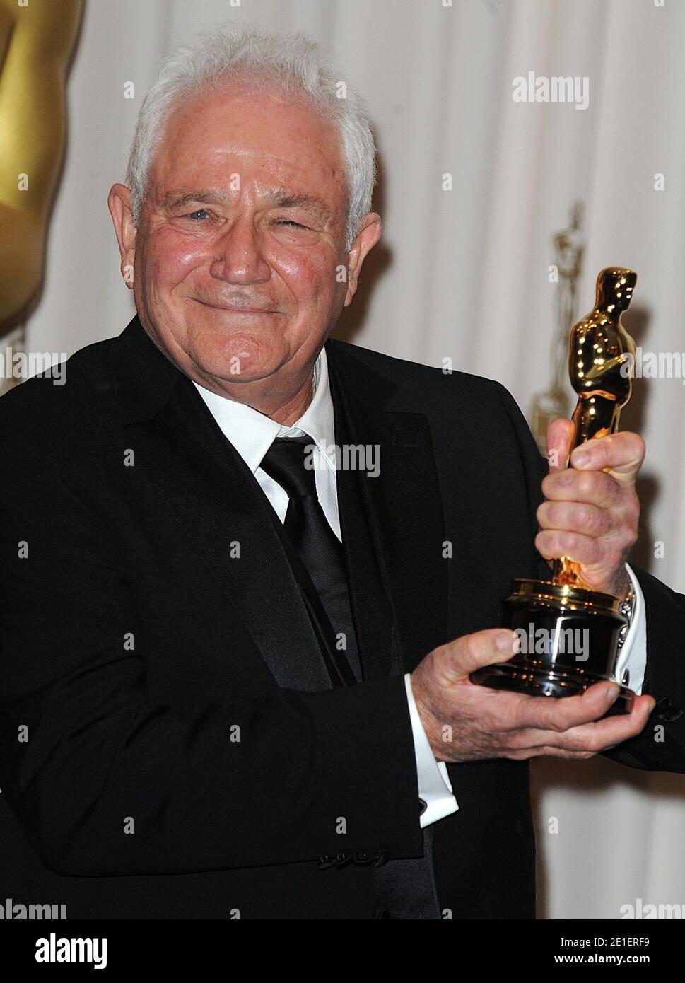 Academy award winner David Seidler poses in the press room with the ...