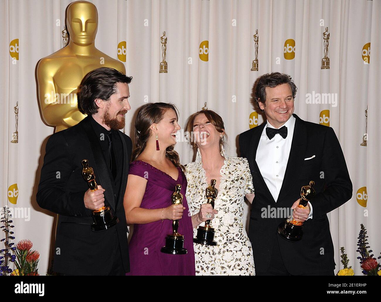 (left to right) Christian Bale, Natalie Portman, Melissa Leo and Colin ...