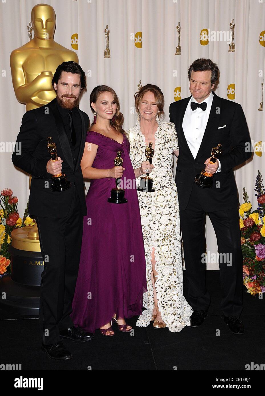 (left to right) Christian Bale, Natalie Portman, Melissa Leo and Colin ...