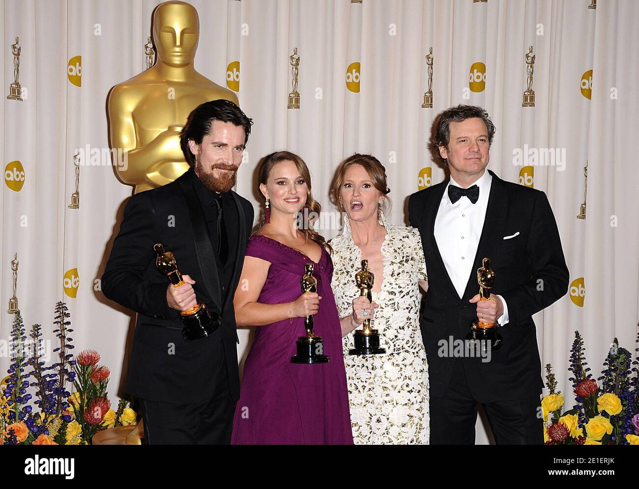 (left to right) Christian Bale, Natalie Portman, Melissa Leo and Colin ...
