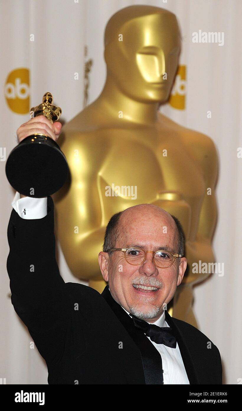 Academy award winner Richard King poses in the press room with the ...