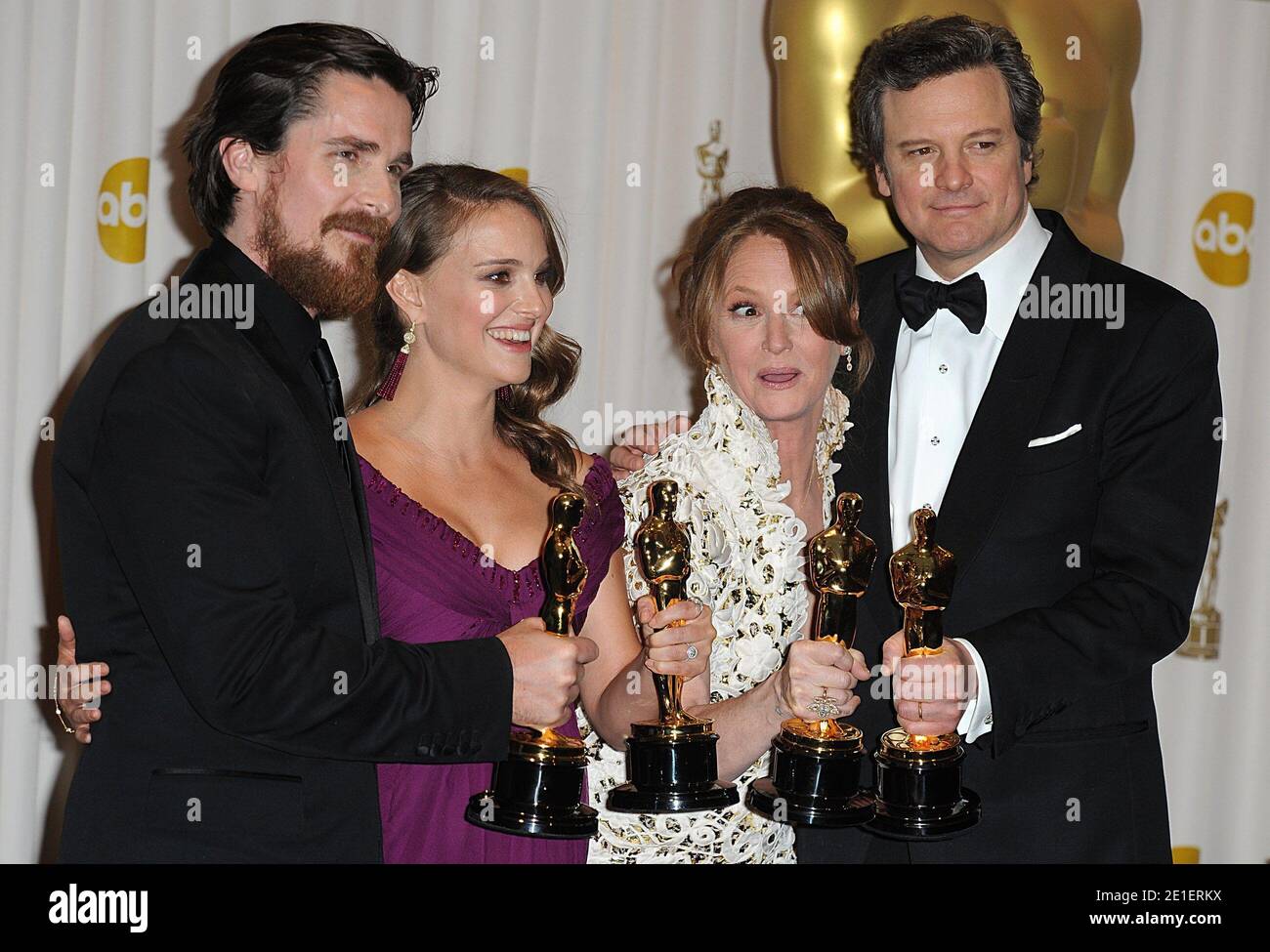 (left to right) Christian Bale, Natalie Portman, Melissa Leo and Colin ...